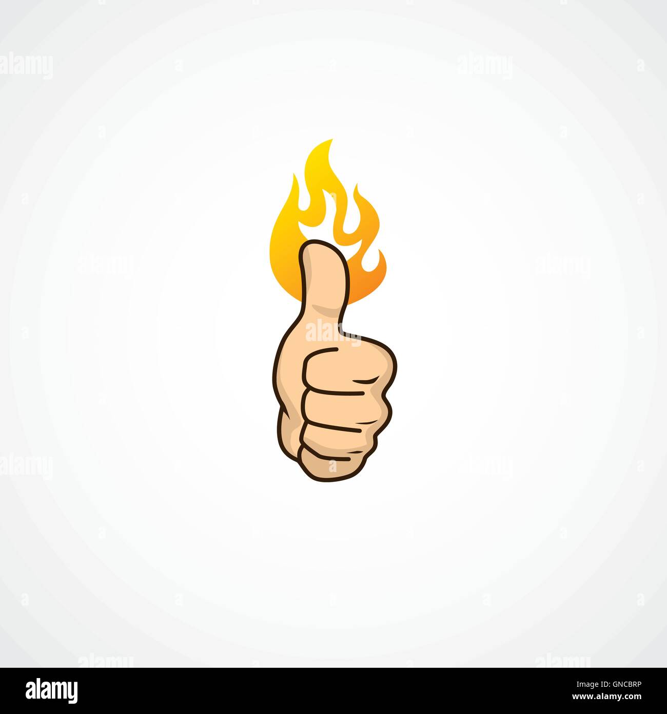 fire thumb up Stock Vector Image & Art - Alamy