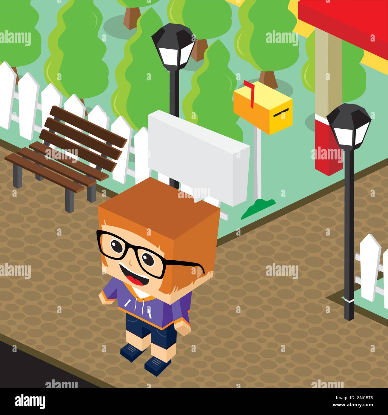 cartoon life isometric theme Stock Vector Image & Art - Alamy