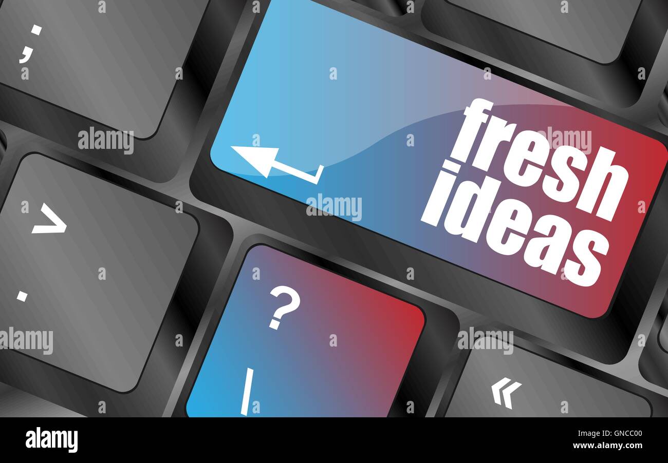 fresh ideas button on computer keyboard key vector . keyboard keys ...
