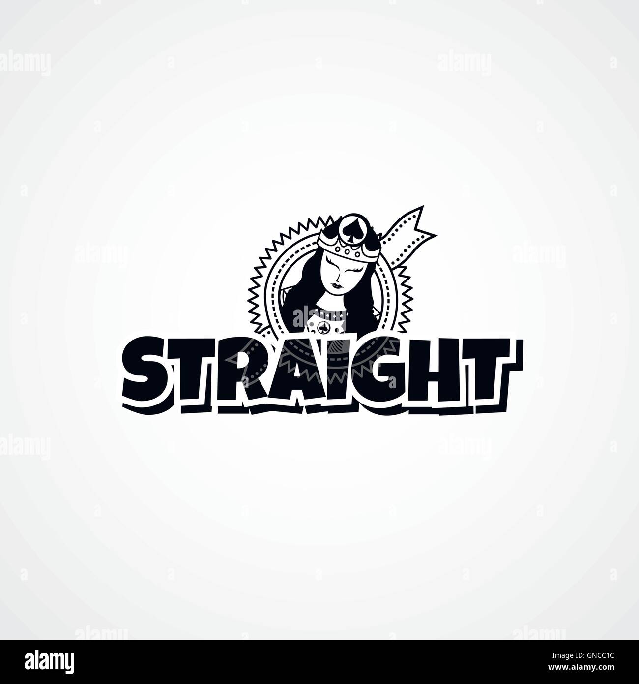 Poker card diamond queen Stock Vector Images - Alamy