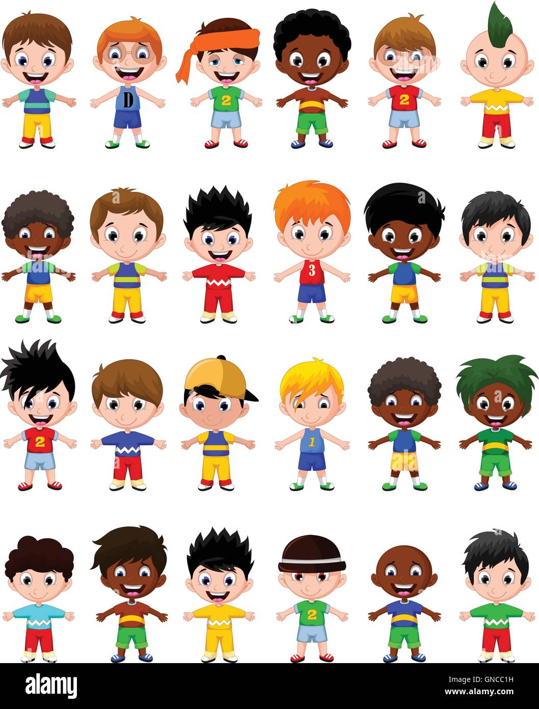 Cartoon waving boy hi-res stock photography and images - Alamy