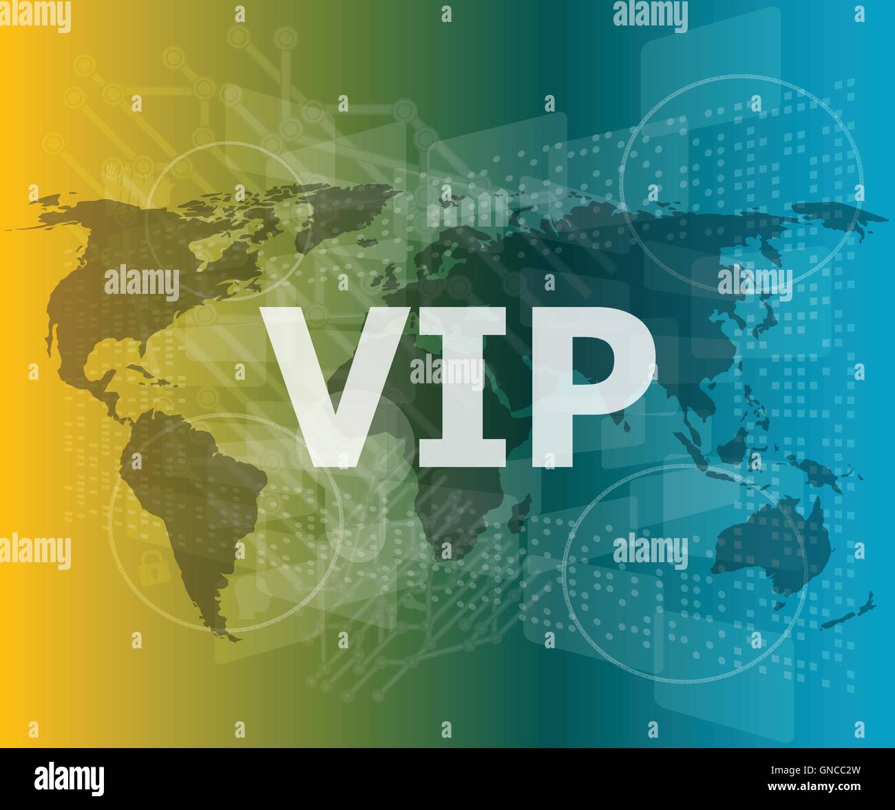 words vip on digital screen, business concept vector illustration Stock ...
