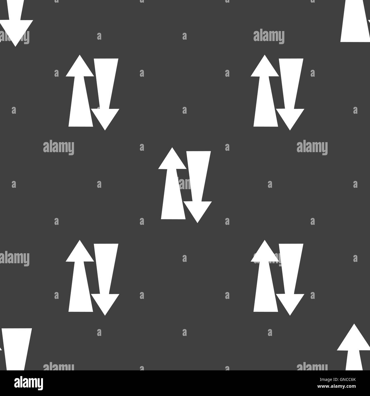 Two way traffic, icon sign. Seamless pattern on a gray background ...