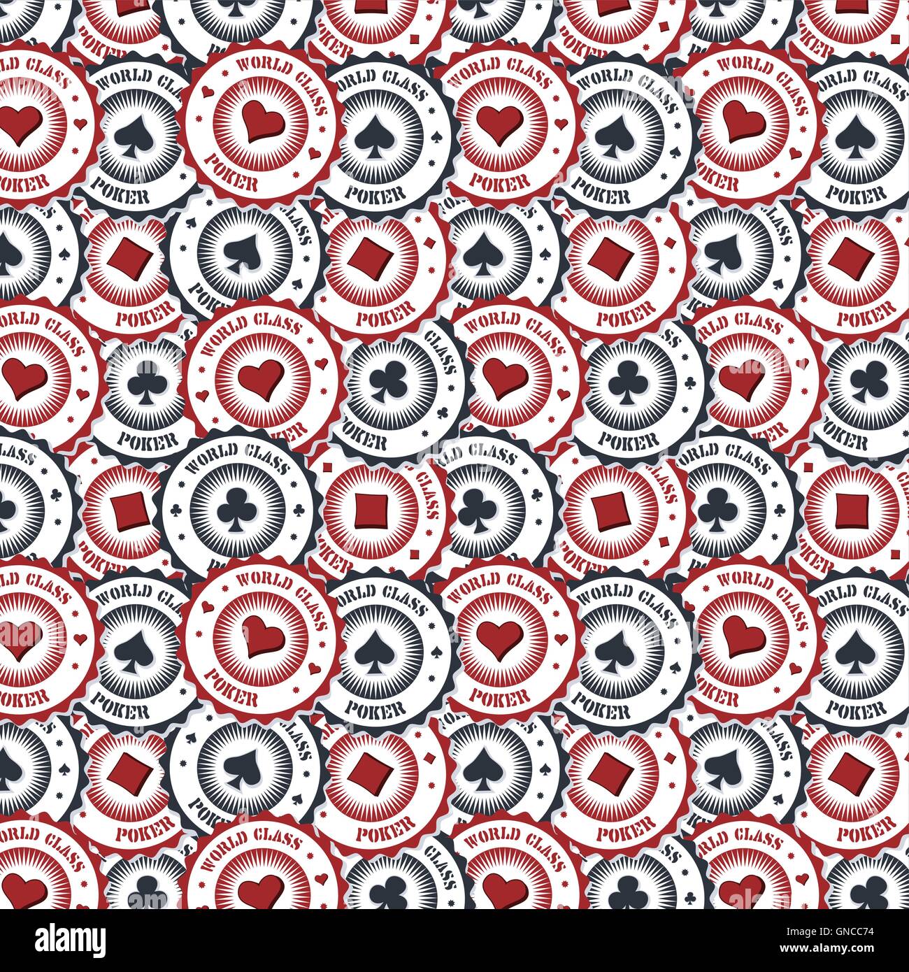 Poker game chip hearts Stock Vector Images - Alamy