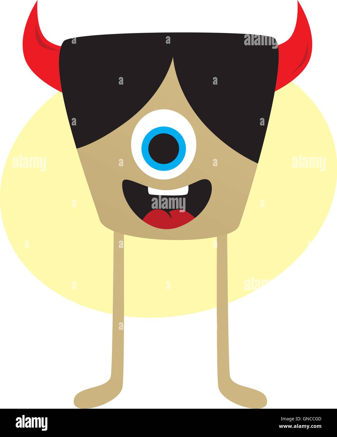 happy little monster Stock Vector Image & Art - Alamy