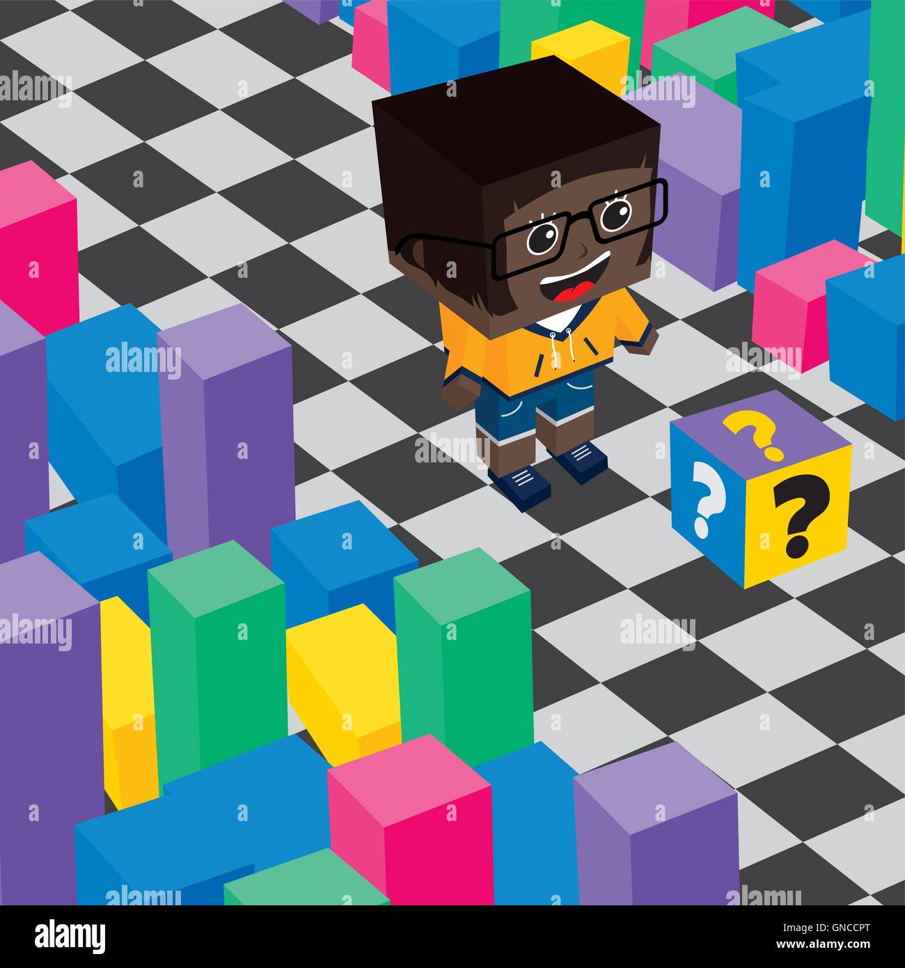 geek boy invasion video game asset isometric Stock Vector Image & Art ...