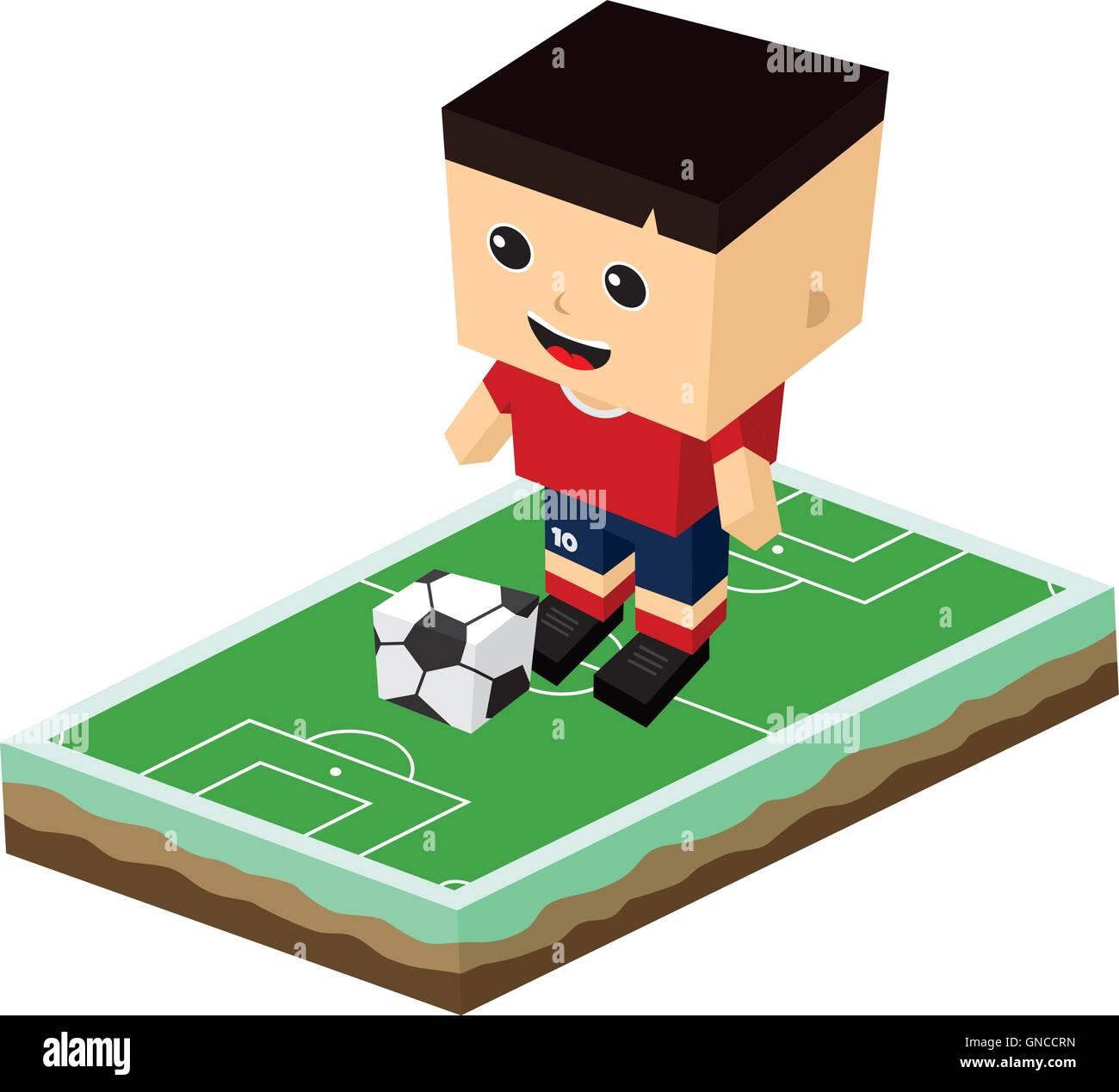 cartoon soccer player Stock Vector Image & Art - Alamy