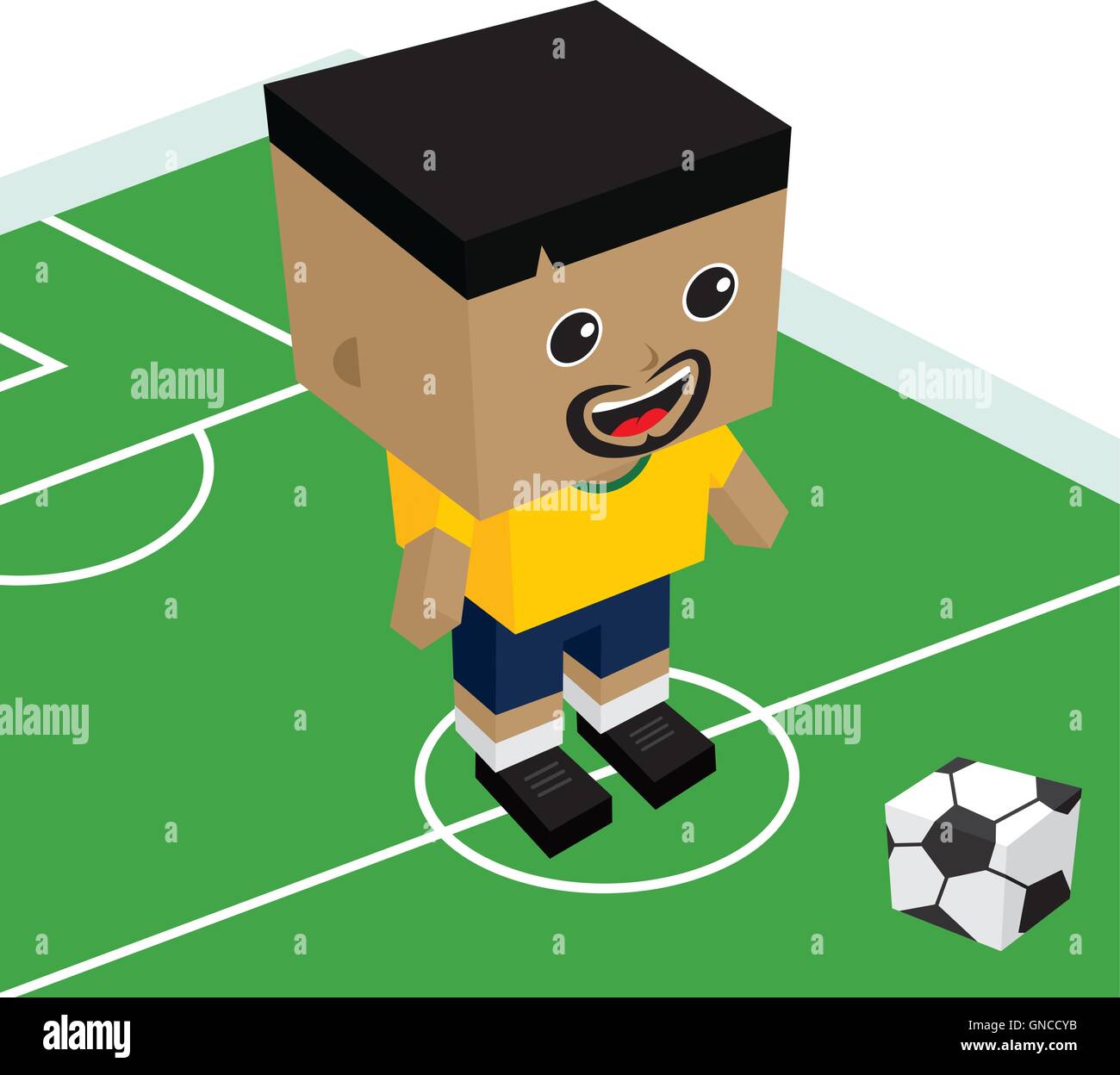 Male cartoon soccer player hi-res stock photography and images - Alamy
