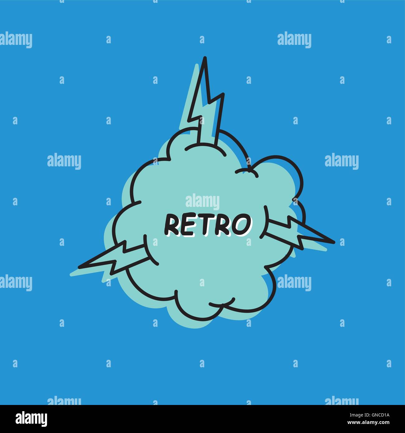 retro theme bubble speech Stock Vector Image & Art - Alamy