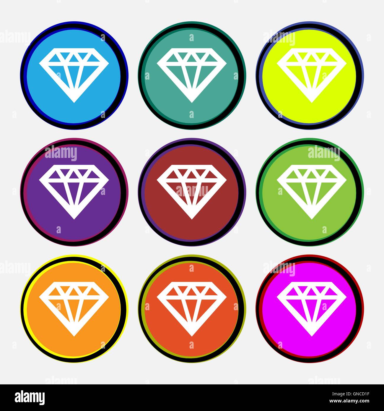 Diamond nine shape Stock Vector Images - Alamy