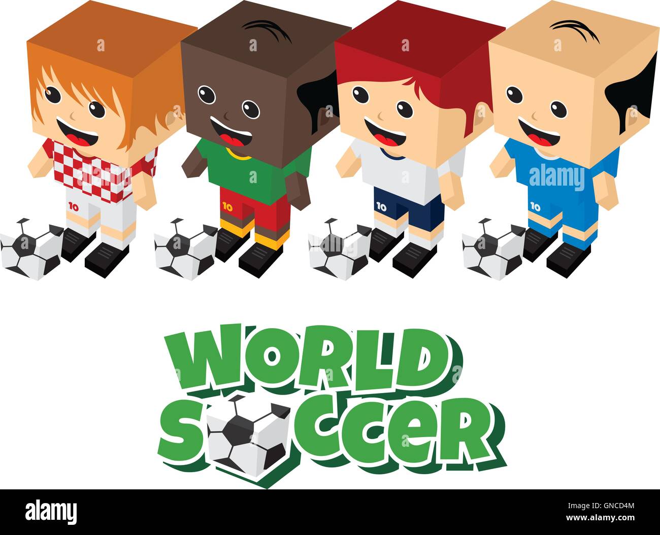 cartoon soccer player Stock Vector Image & Art - Alamy