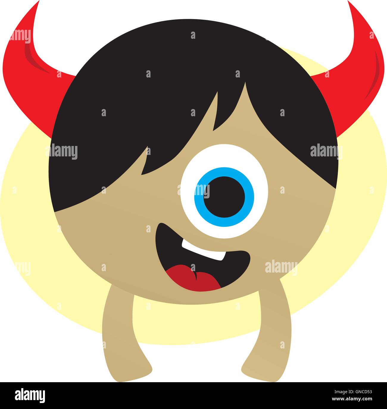 happy little monster Stock Vector Image & Art - Alamy