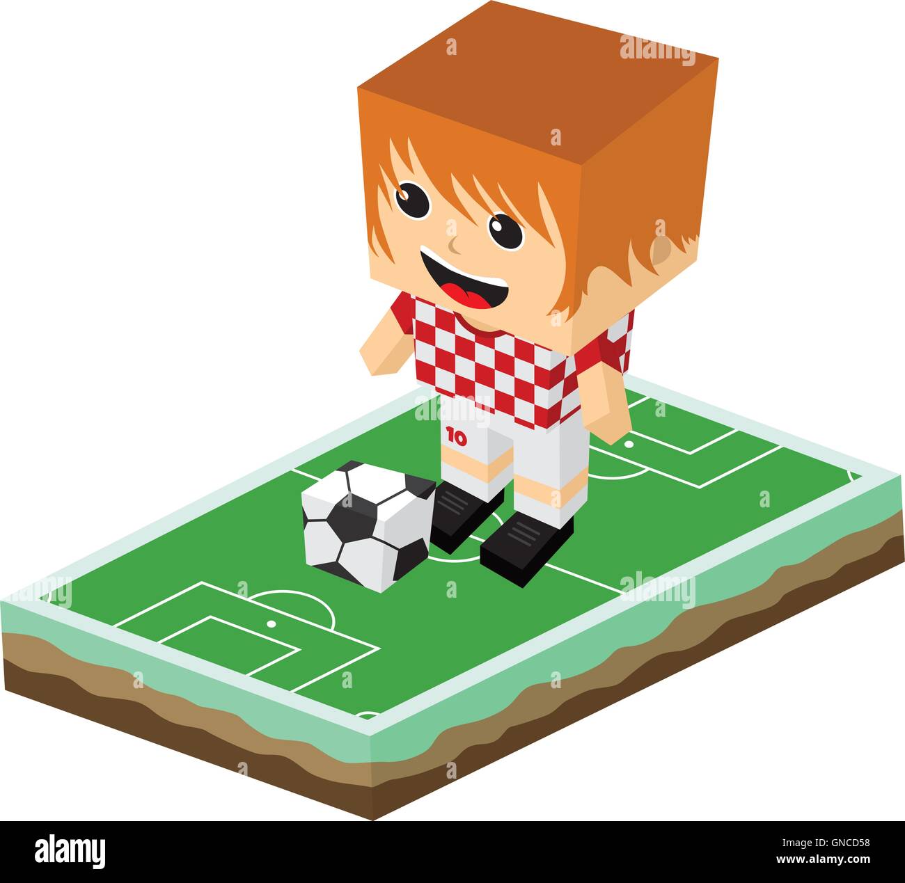 cartoon soccer player Stock Vector Image & Art - Alamy