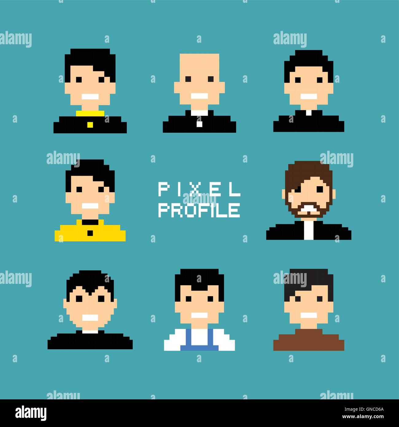 pixel people avatar set Stock Vector Image & Art - Alamy