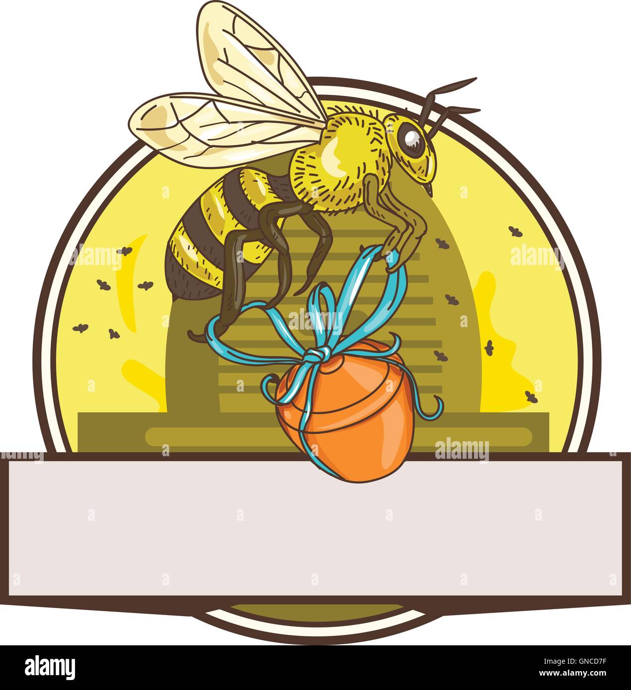 Bee line drawing hi-res stock photography and images - Alamy