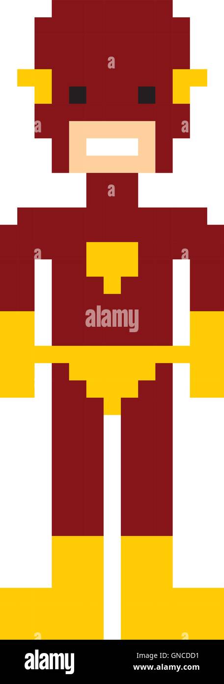 pixel people superhero avatar Stock Vector Image & Art - Alamy