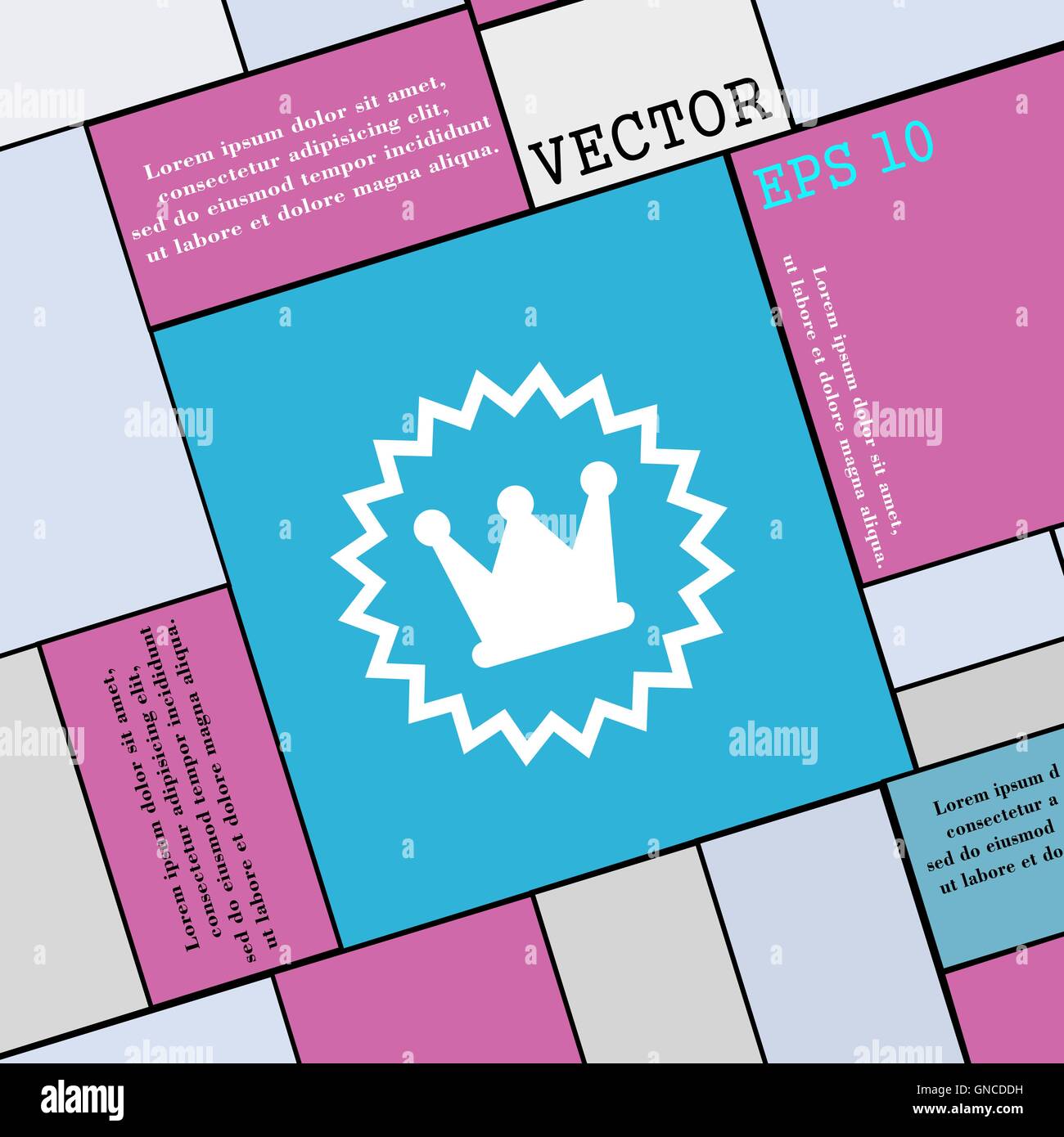 Crown icon flat style Stock Vector Images - Alamy