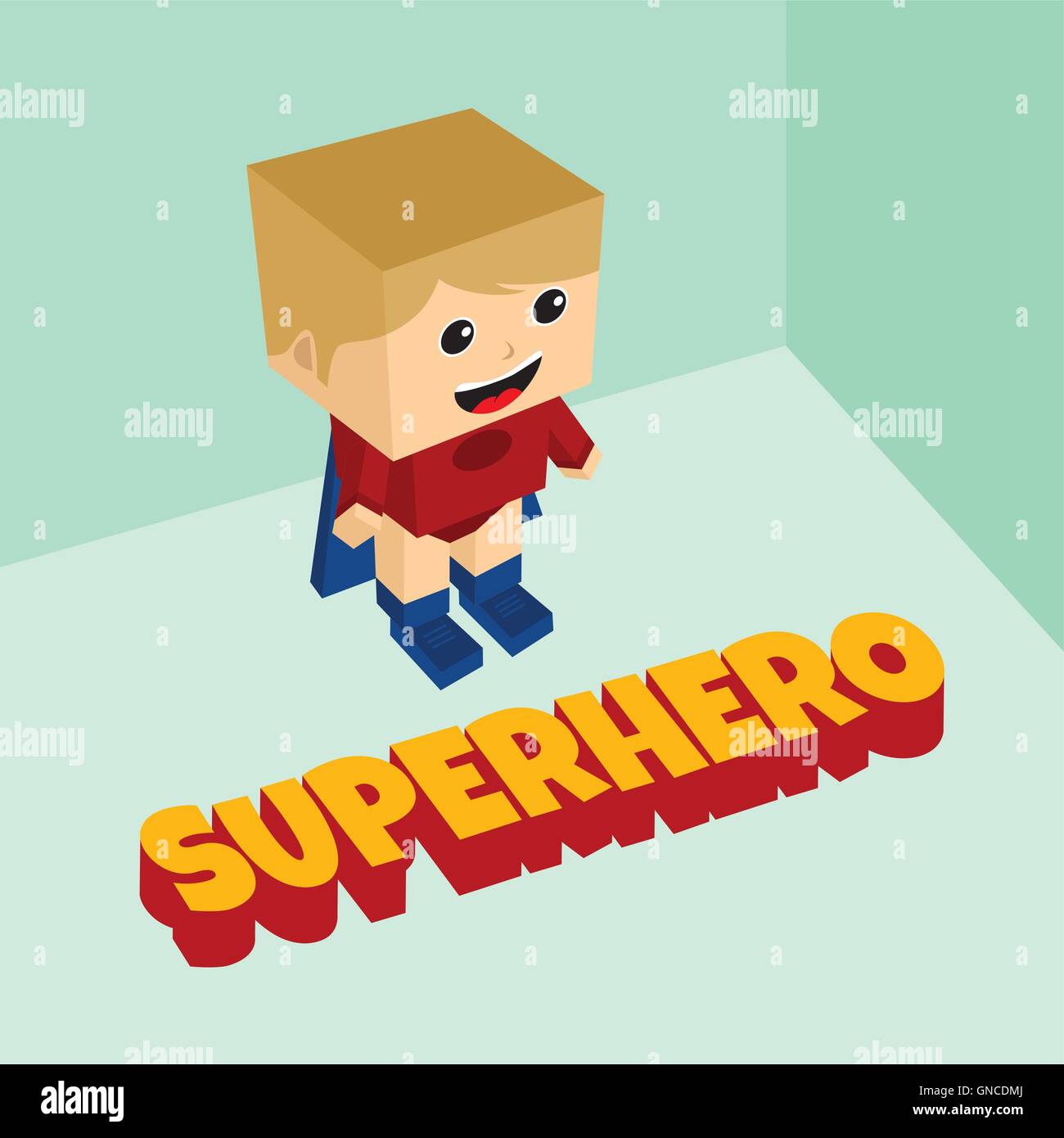 Little Superman Clipart Logo