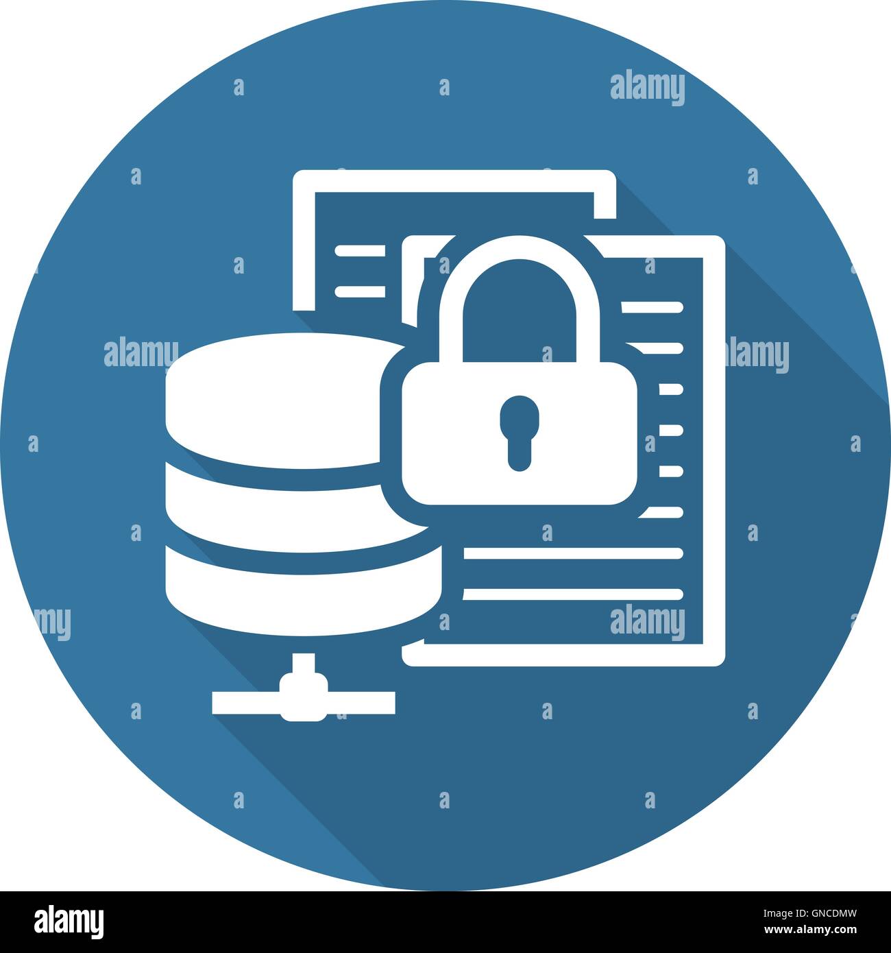 Secure file storage icon flat hi-res stock photography and images - Alamy