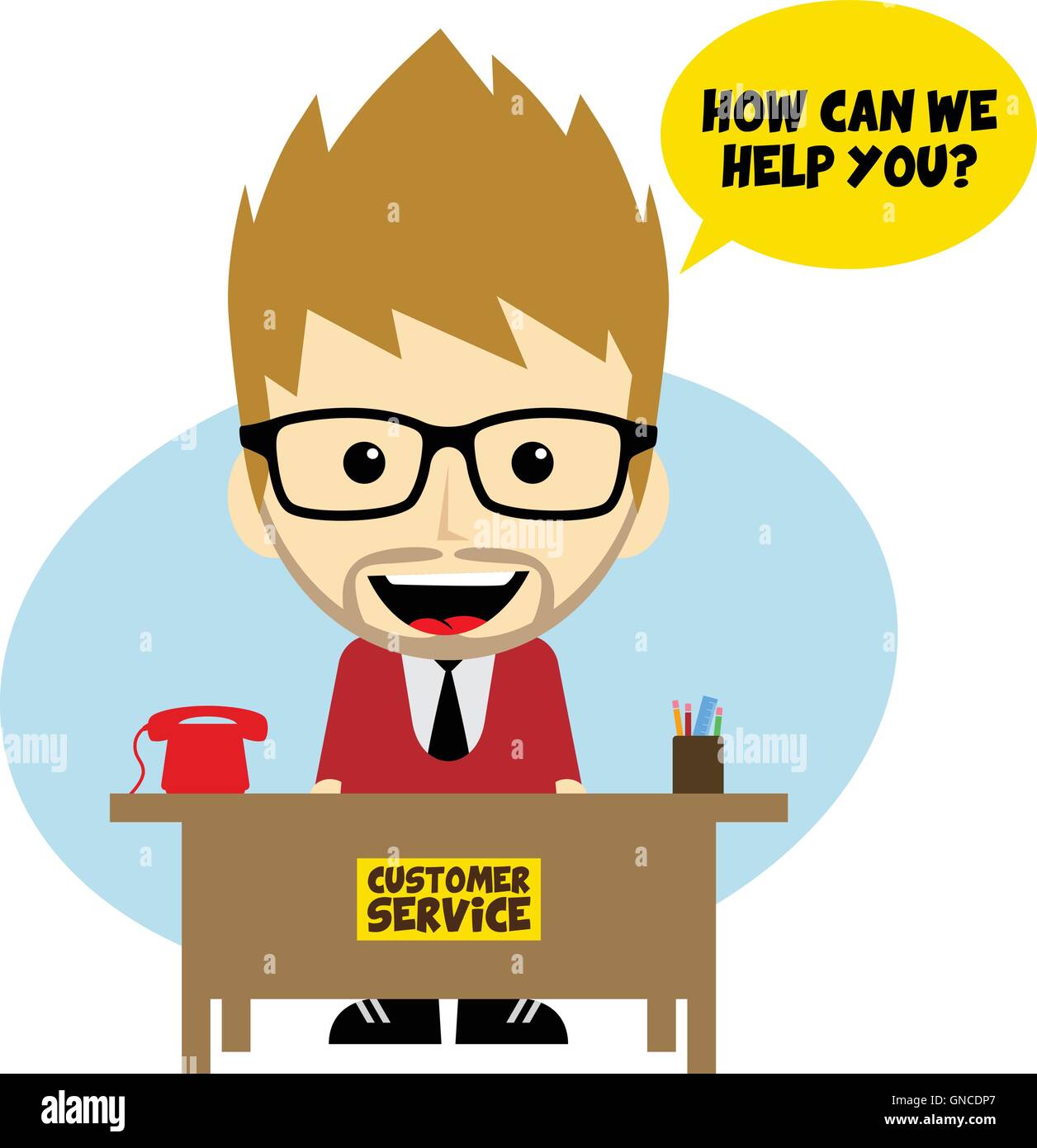 Boy girl office desk talking Stock Vector Images - Alamy