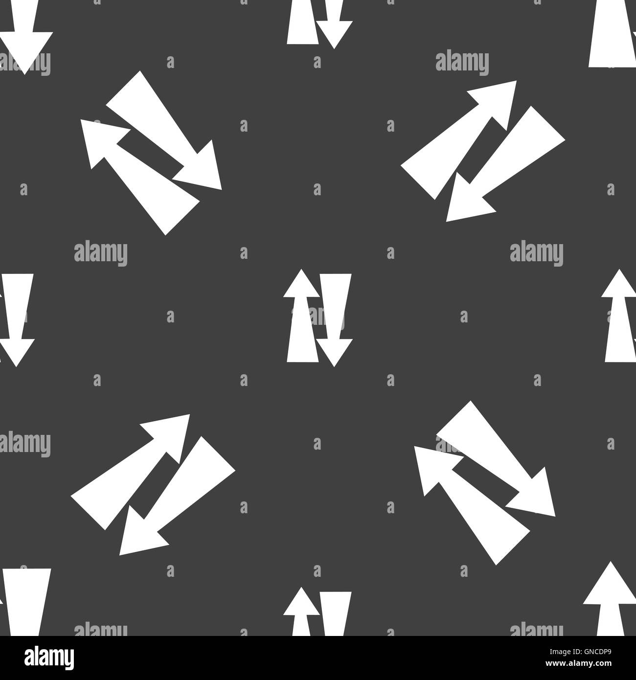 Two way traffic, icon sign. Seamless pattern on a gray background ...