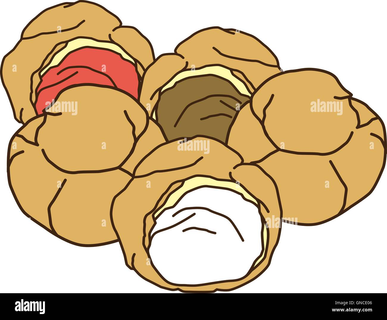 delicious cream puff Stock Vector Image & Art - Alamy
