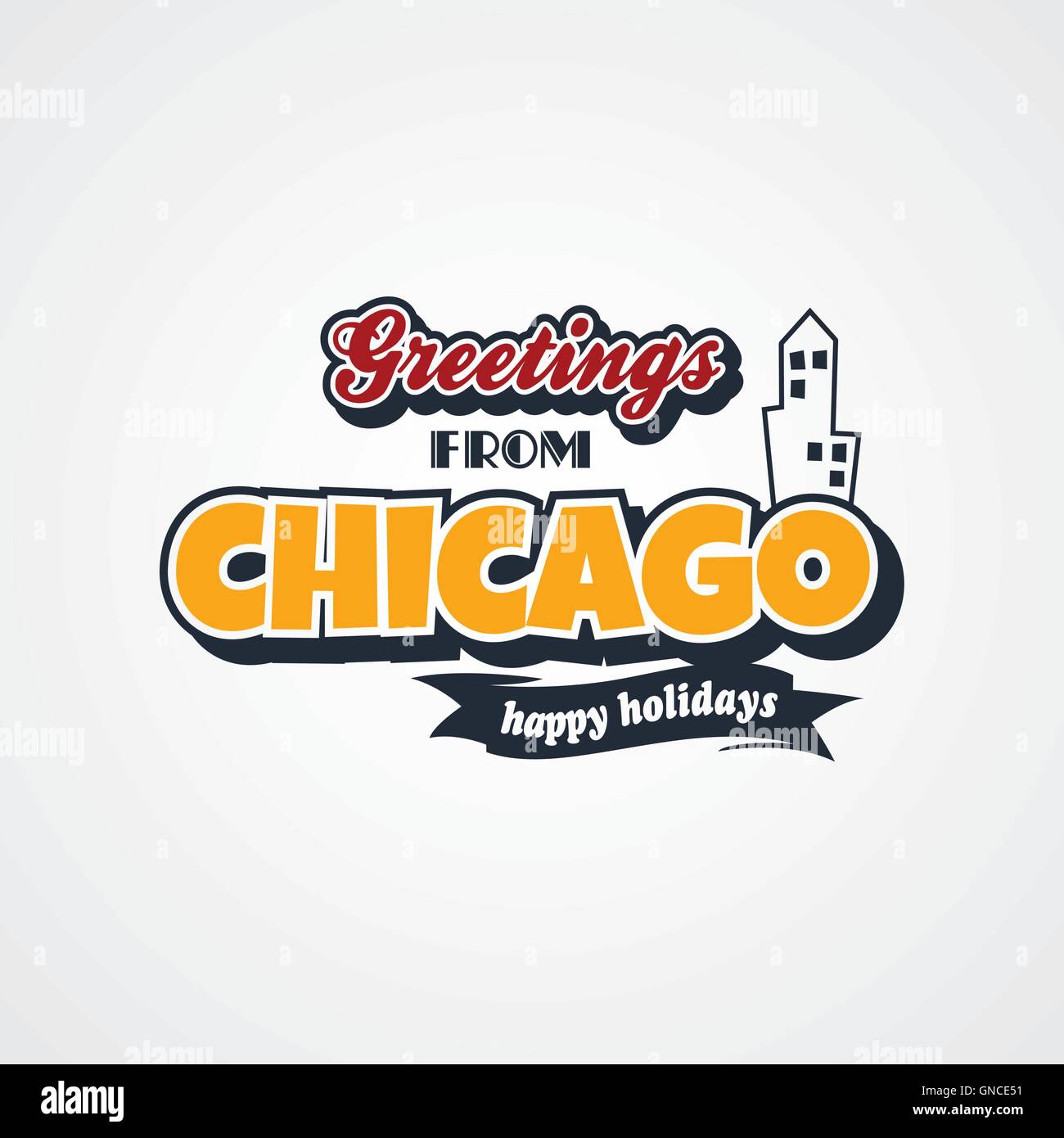 chicago vacation greetings theme Stock Vector Image & Art - Alamy
