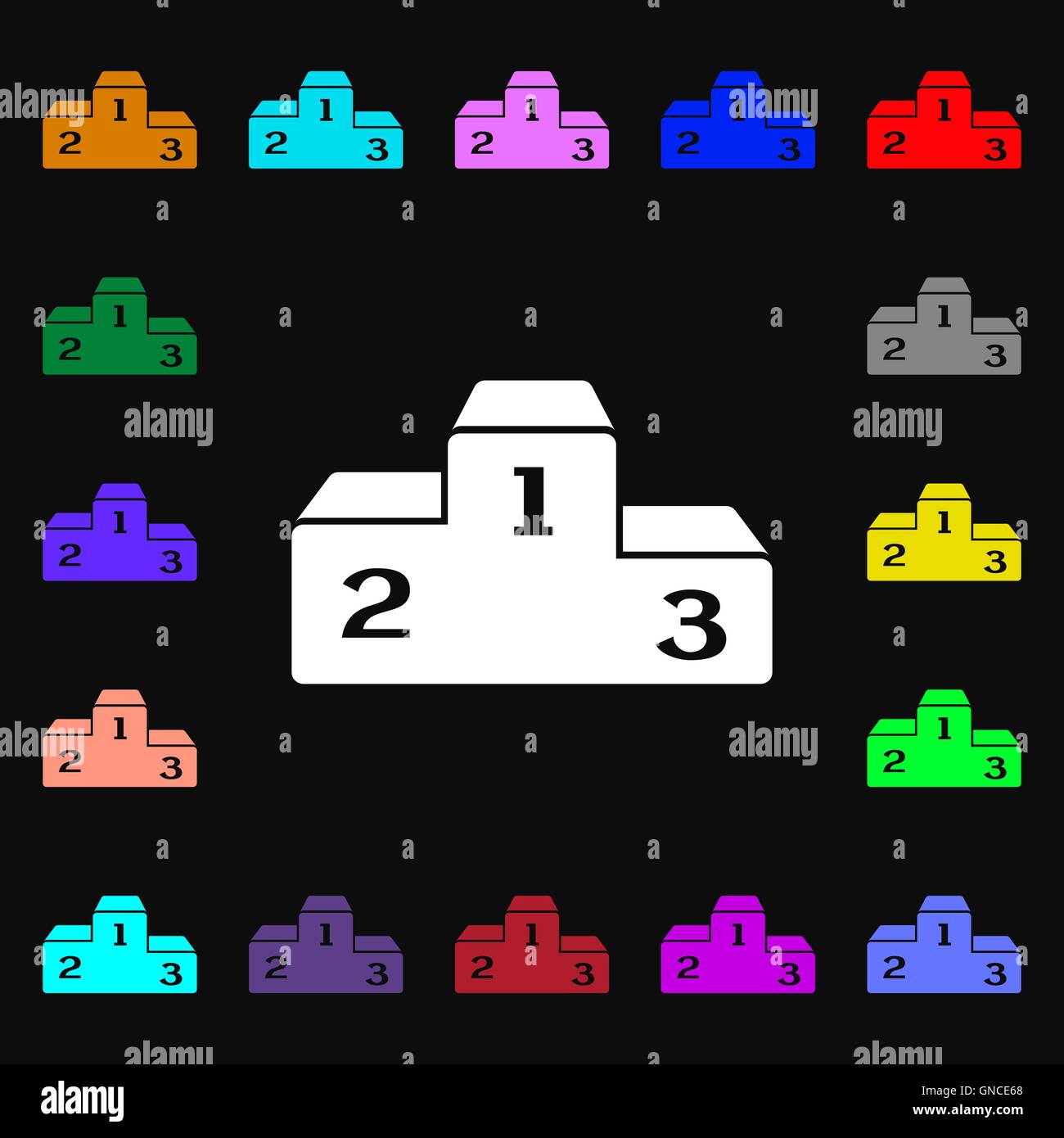 Podium icon sign. Lots of colorful symbols for your design. Vector ...