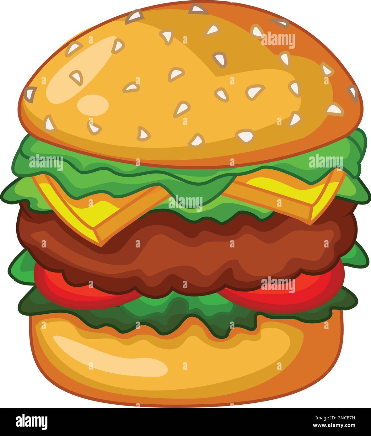 Big burger vector hi-res stock photography and images - Alamy