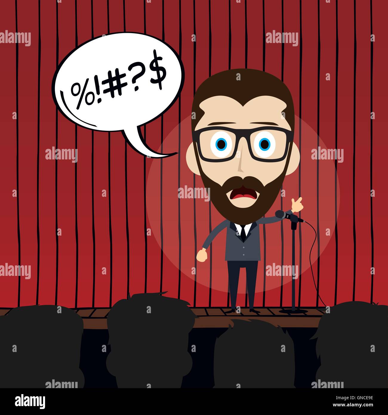 Stand up comedian bow tie Stock Vector Images - Alamy