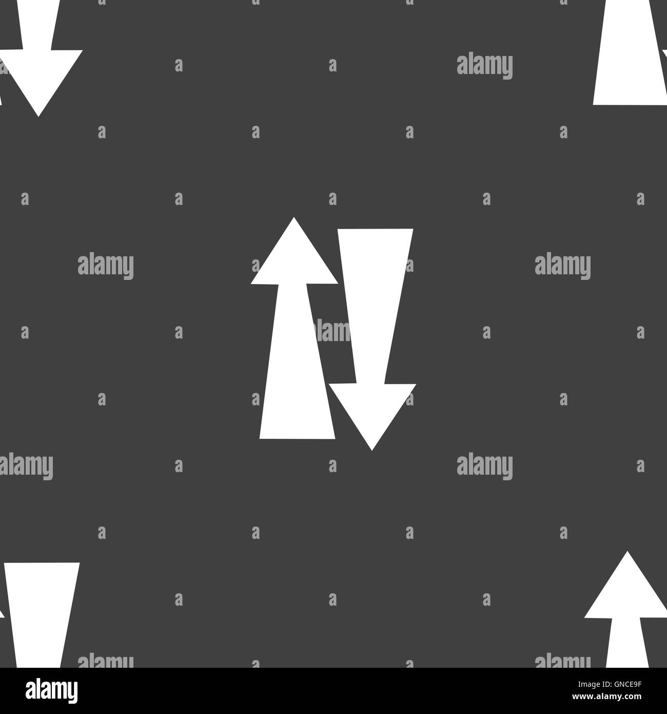Two way traffic, icon sign. Seamless pattern on a gray background ...