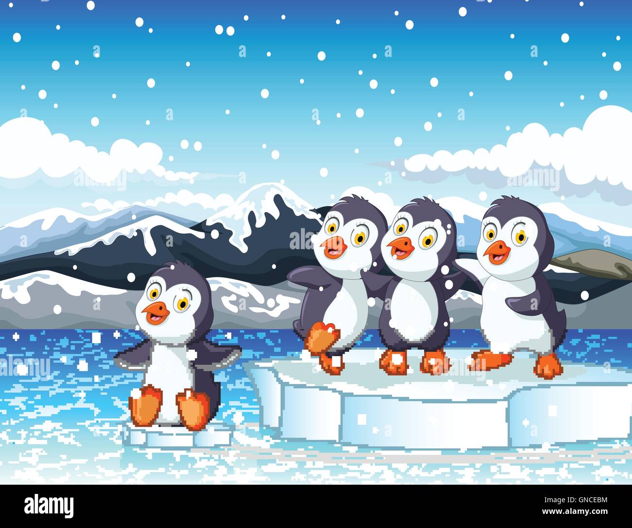 Antarctica cartoon hi-res stock photography and images - Alamy