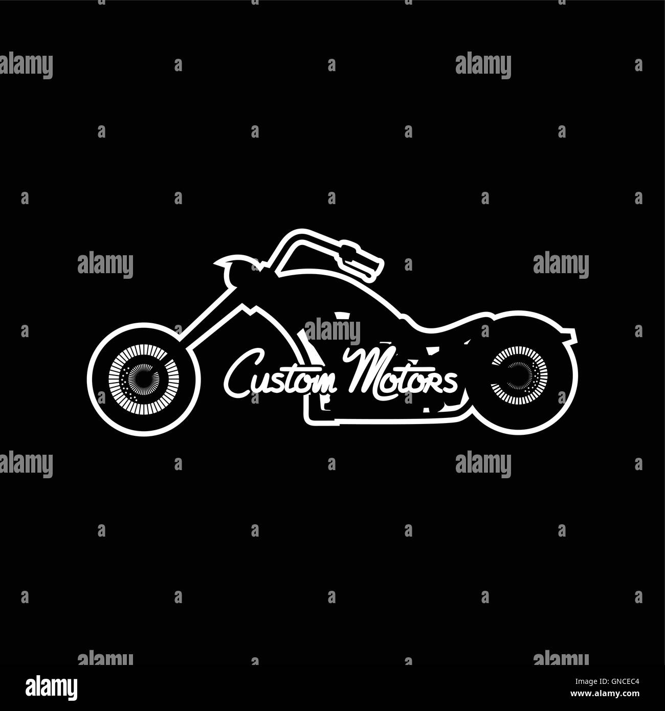 custom motorcycle chopper bike Stock Vector Image & Art - Alamy