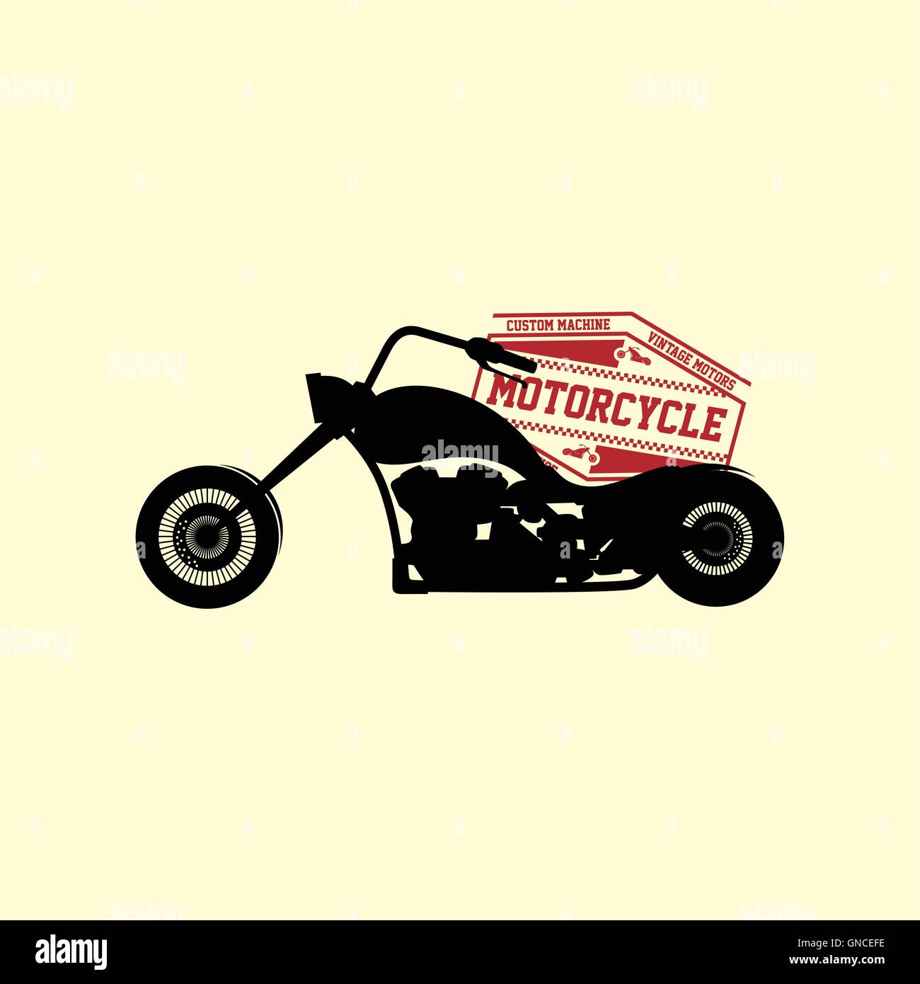custom motorcycle chopper bike Stock Vector Image & Art - Alamy