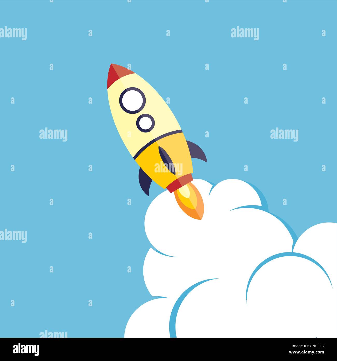 rocket ship launch Stock Vector Image & Art - Alamy