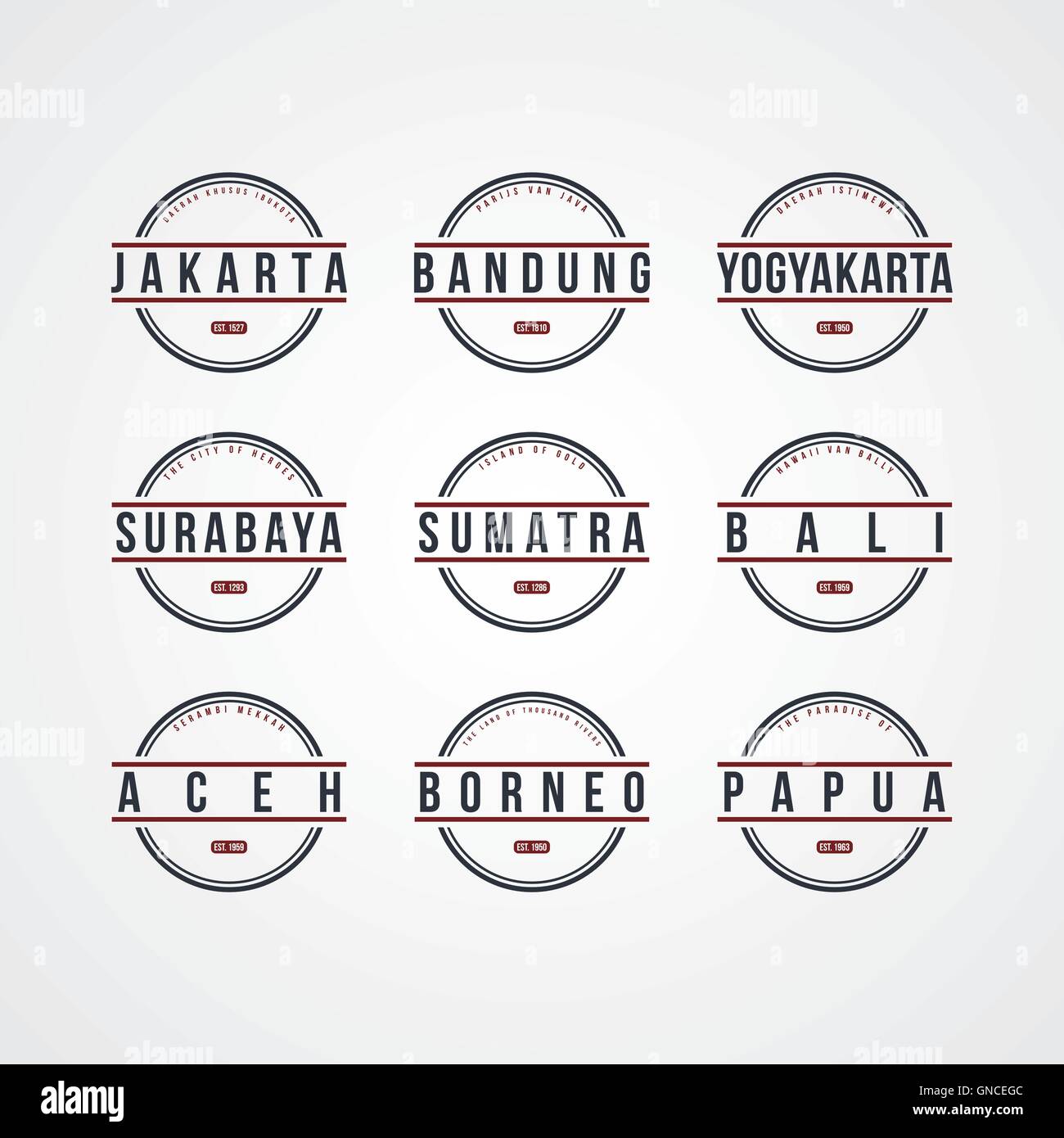 indonesia label theme Stock Vector Image & Art - Alamy