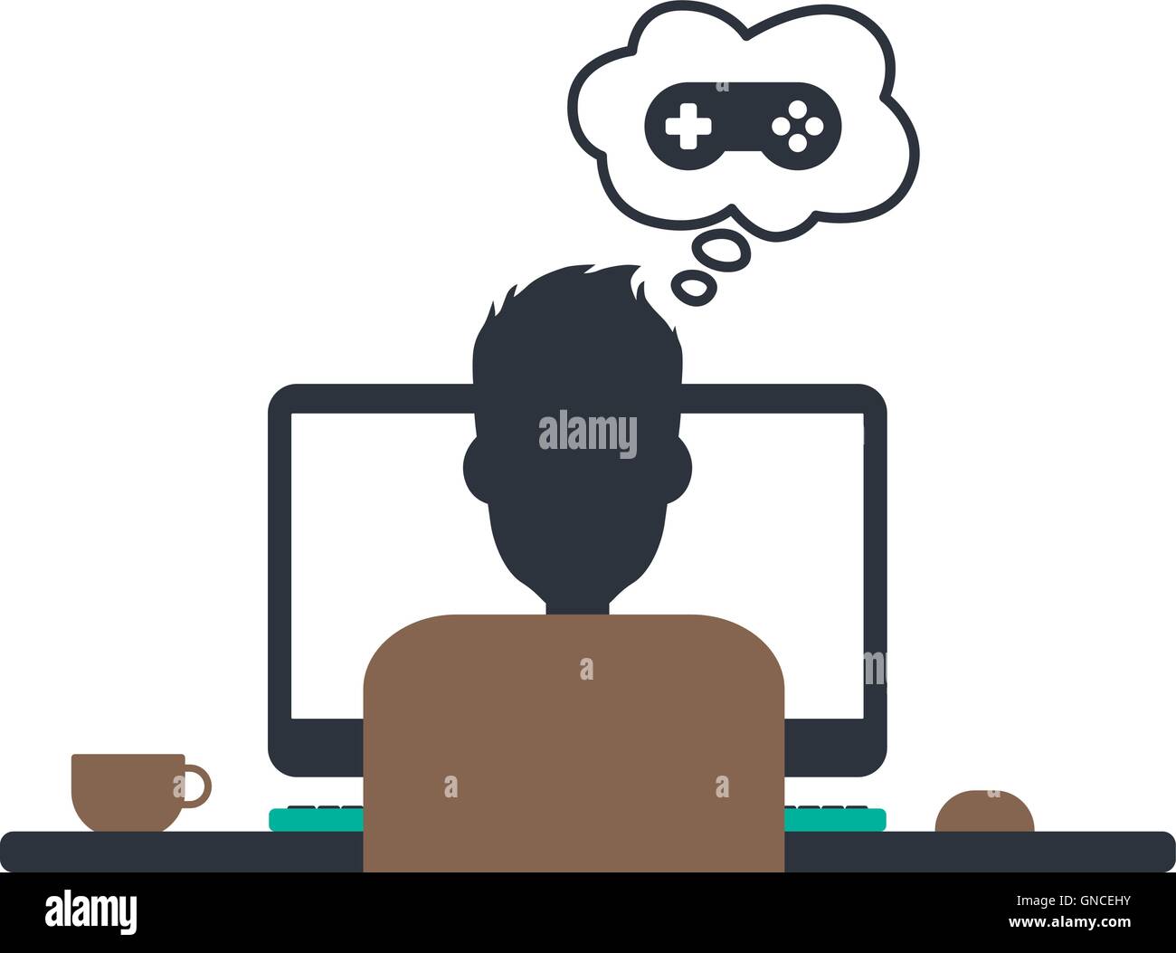 Guy programmer Stock Vector Images - Alamy