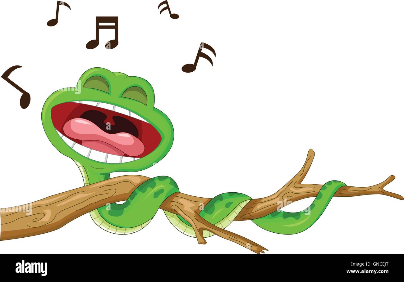snake cartoon singing Stock Vector Image & Art - Alamy