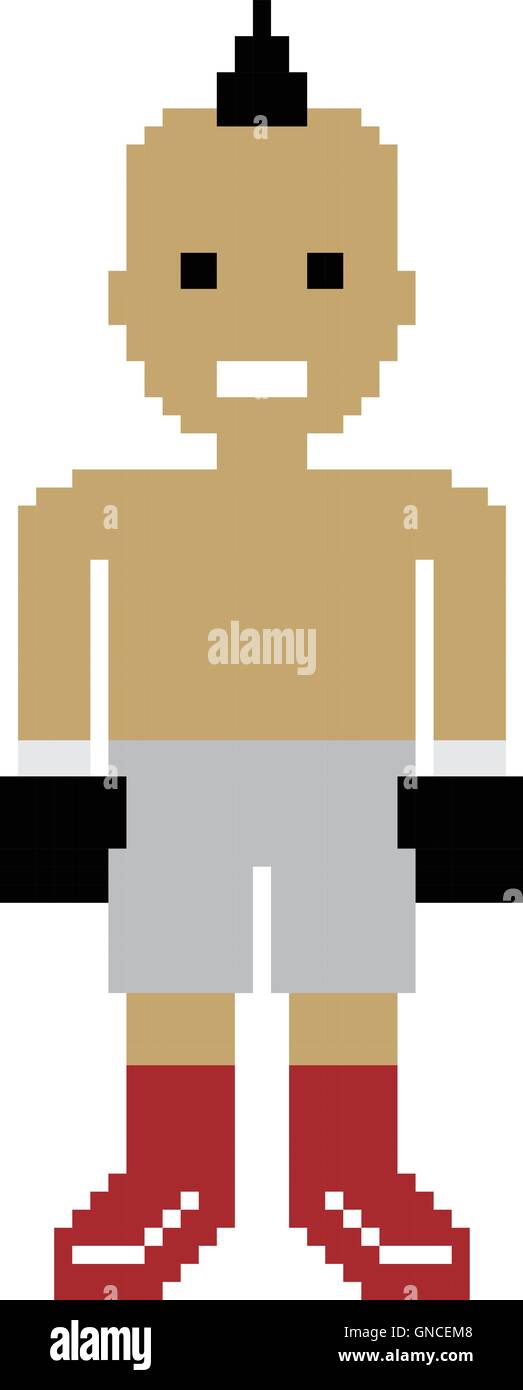 pixel people boxer avatar Stock Vector Image & Art - Alamy