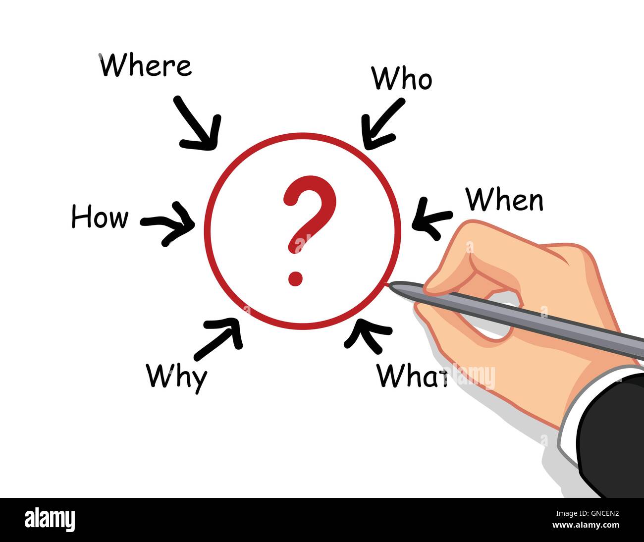 Man hand writing word Stock Vector Images - Alamy