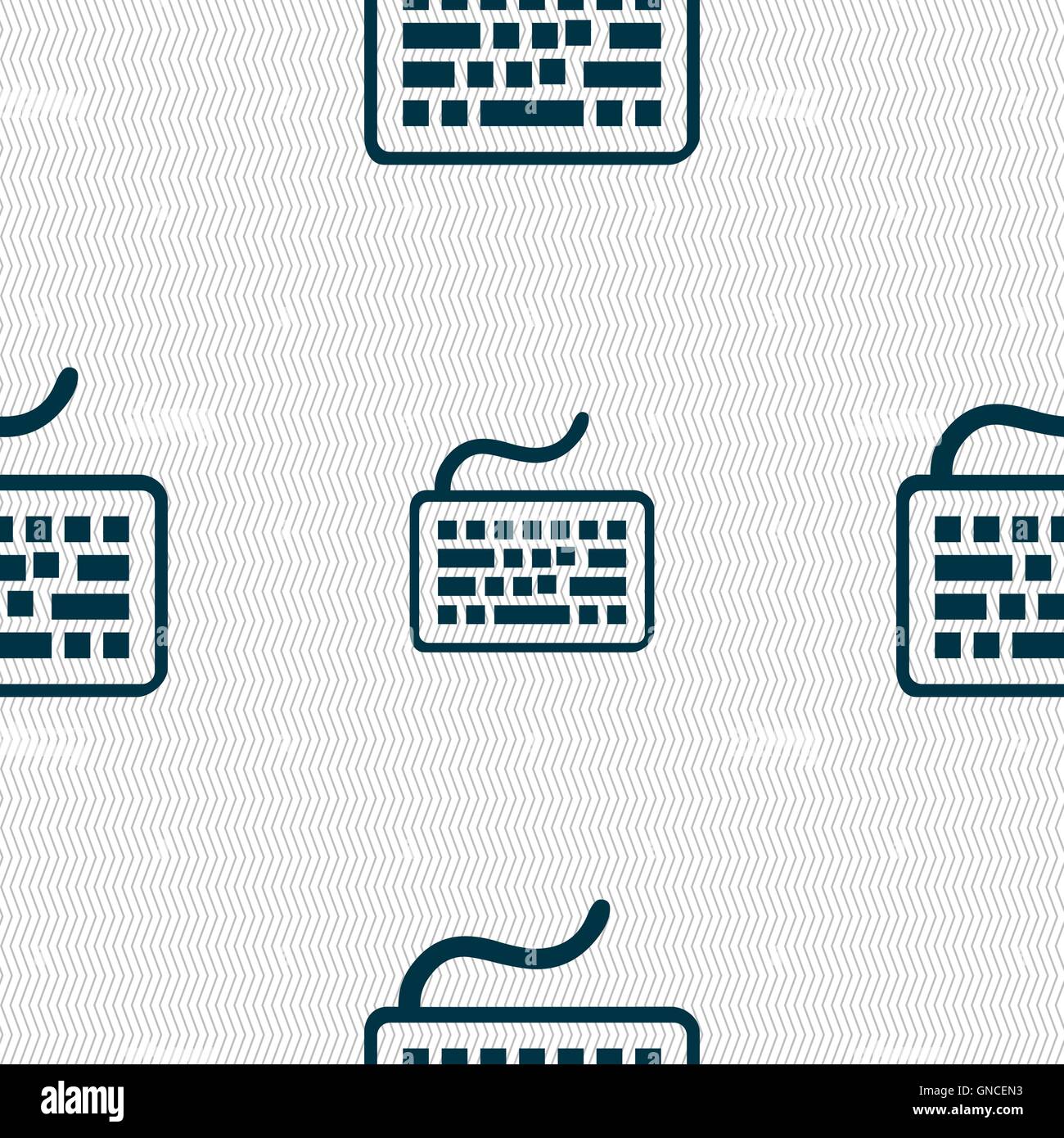 Keyboard icon sign. Seamless pattern with geometric texture. Vector Stock Vector Image & Art - Alamy