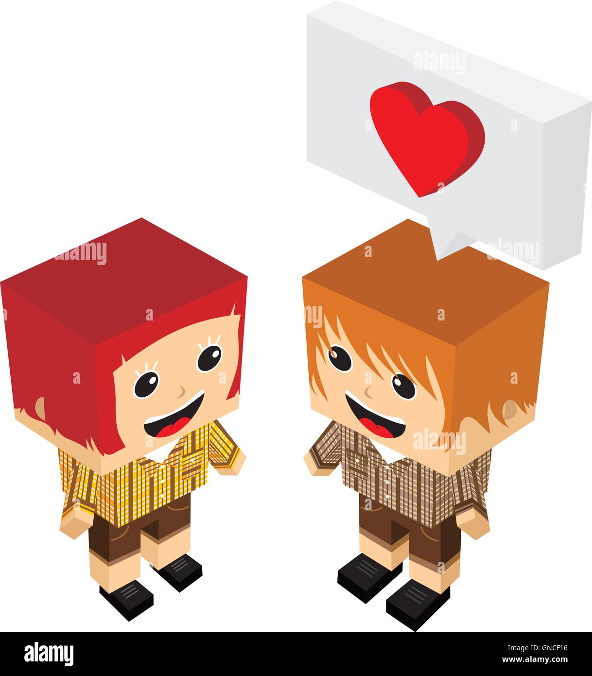 geek couple lover in romance love Stock Vector Image & Art - Alamy