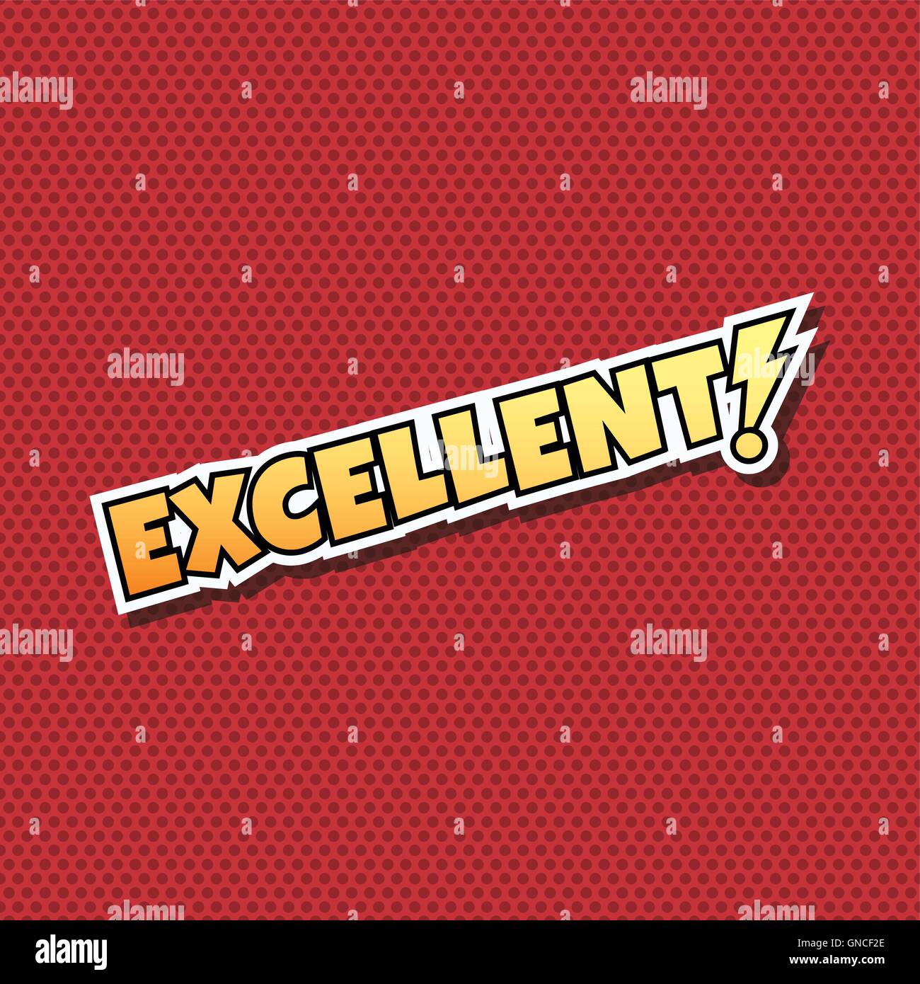 Excellent Comic Speech Bubble Cartoon Stock Vector Image & Art - Alamy