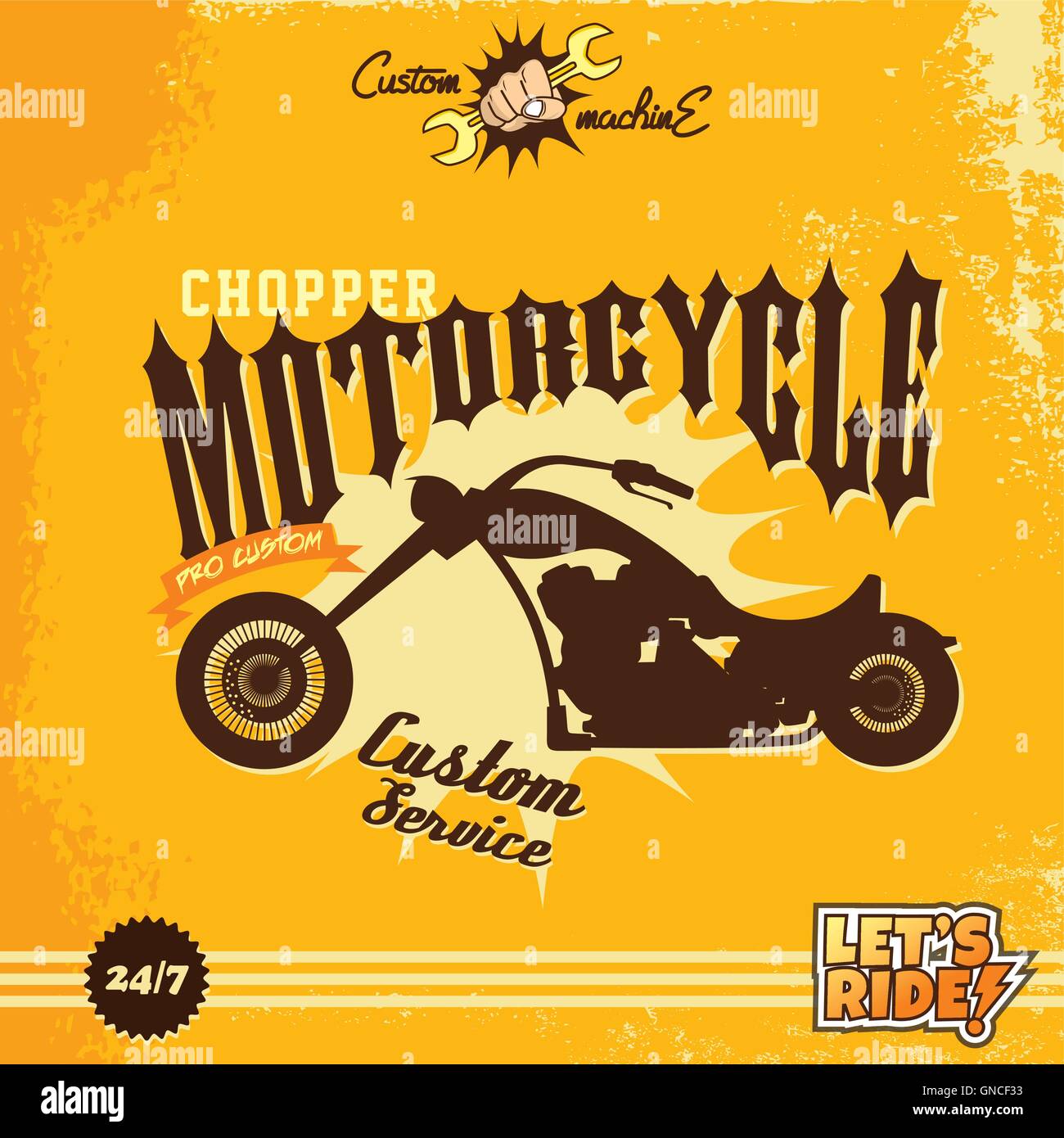 custom motorcycle chopper bike Stock Vector Image & Art - Alamy