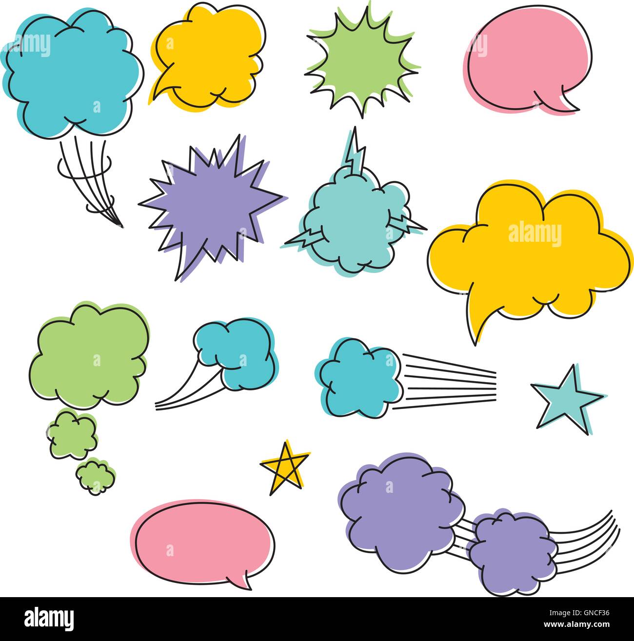 retro theme bubble speech Stock Vector Image & Art - Alamy