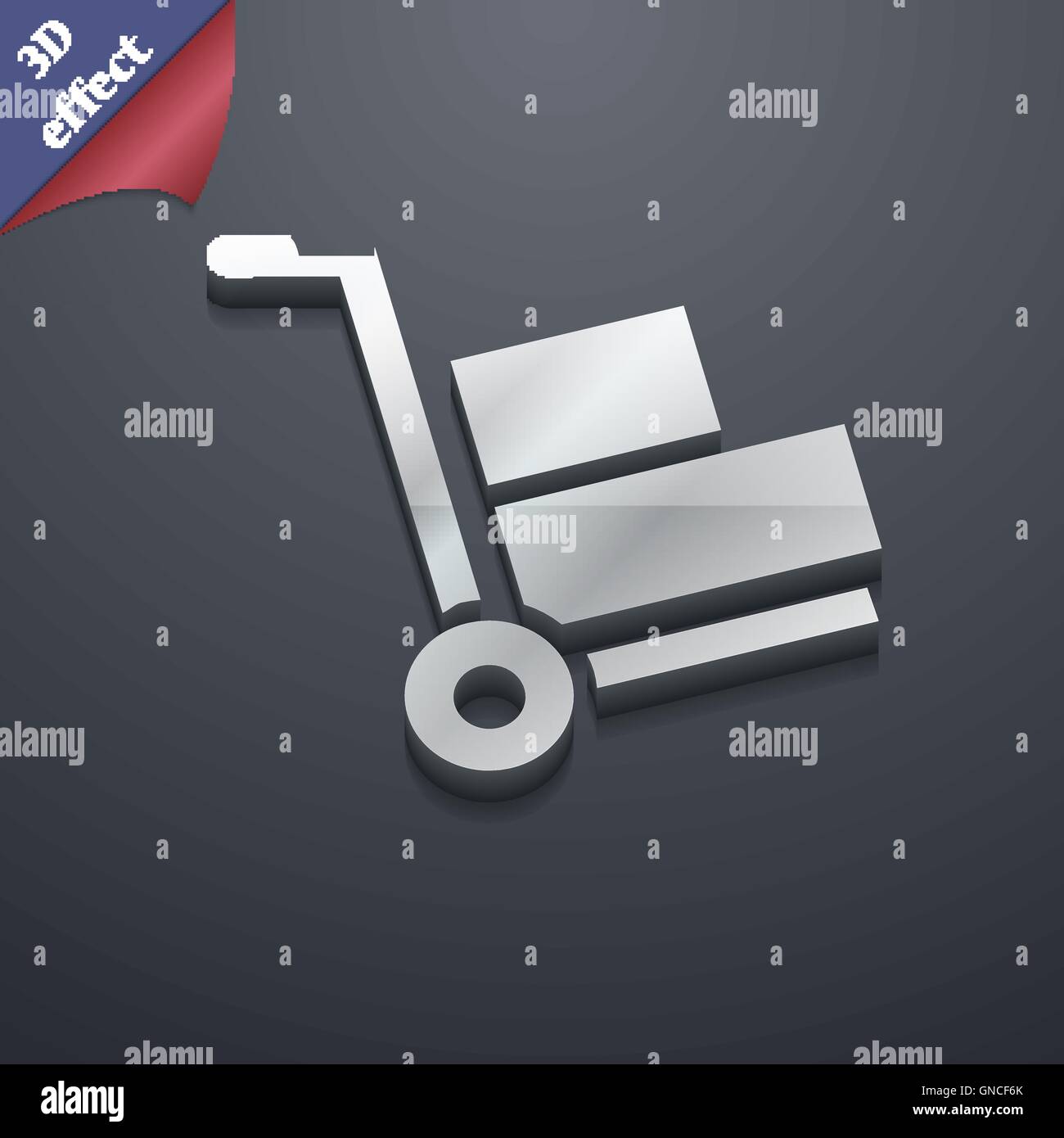 Loader icon symbol. 3D style. Trendy, modern design with space for your ...