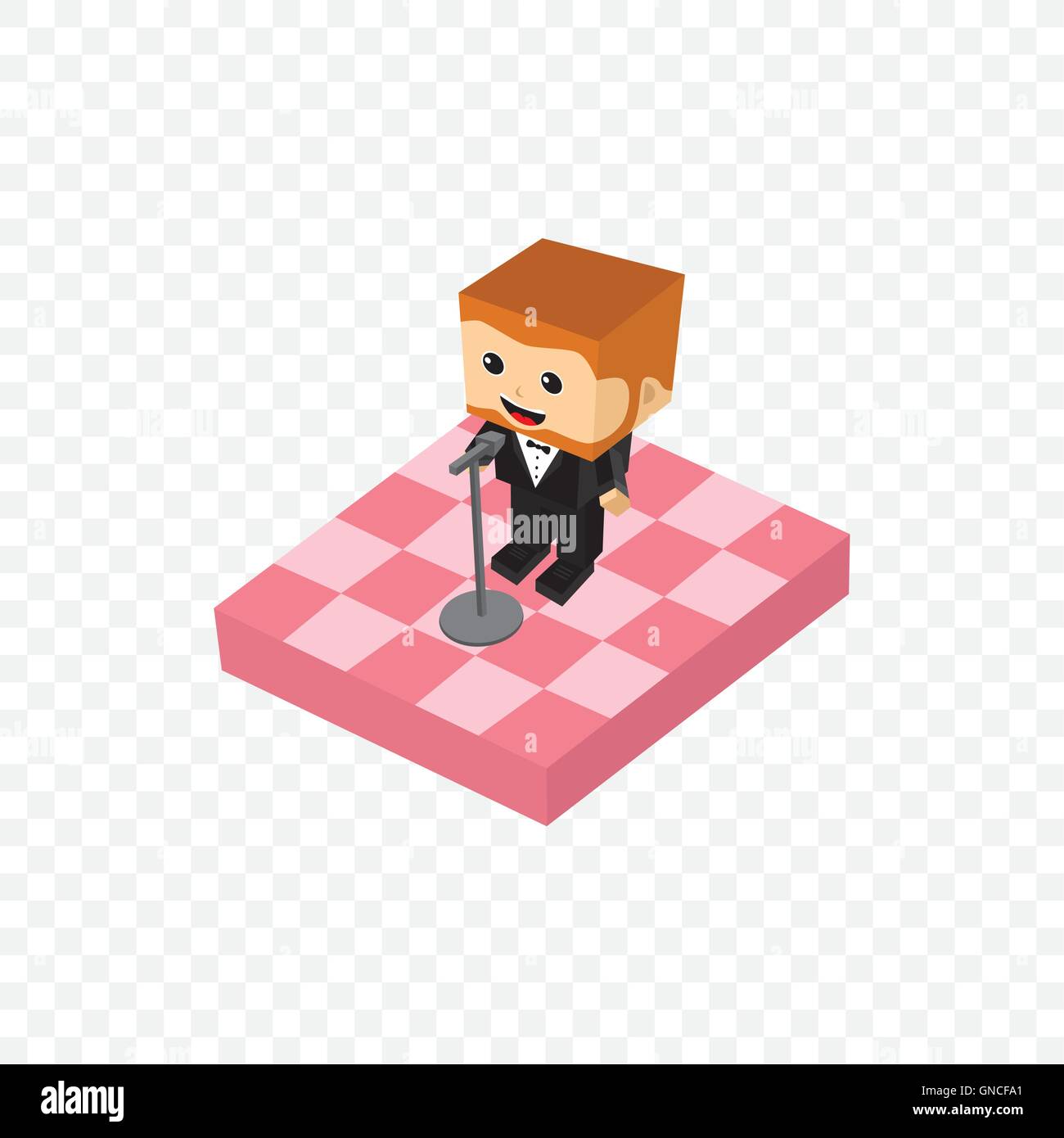 stand up comedy isometric block cartoon Stock Vector Image & Art - Alamy