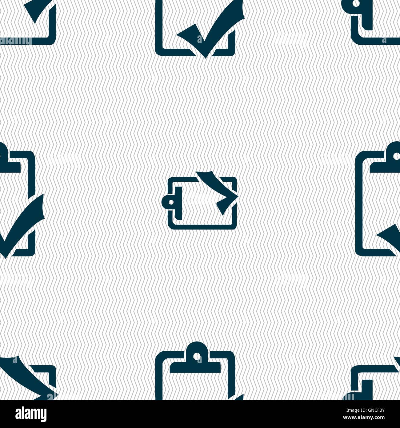 Document grammar control, Test, work complete icon sign. Seamless ...