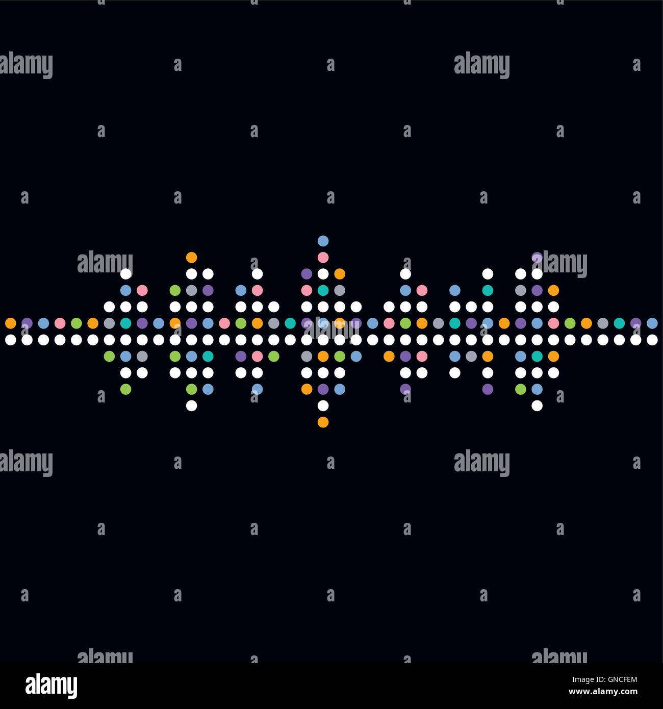 colorful dot theme art equalizer Stock Vector Image & Art - Alamy