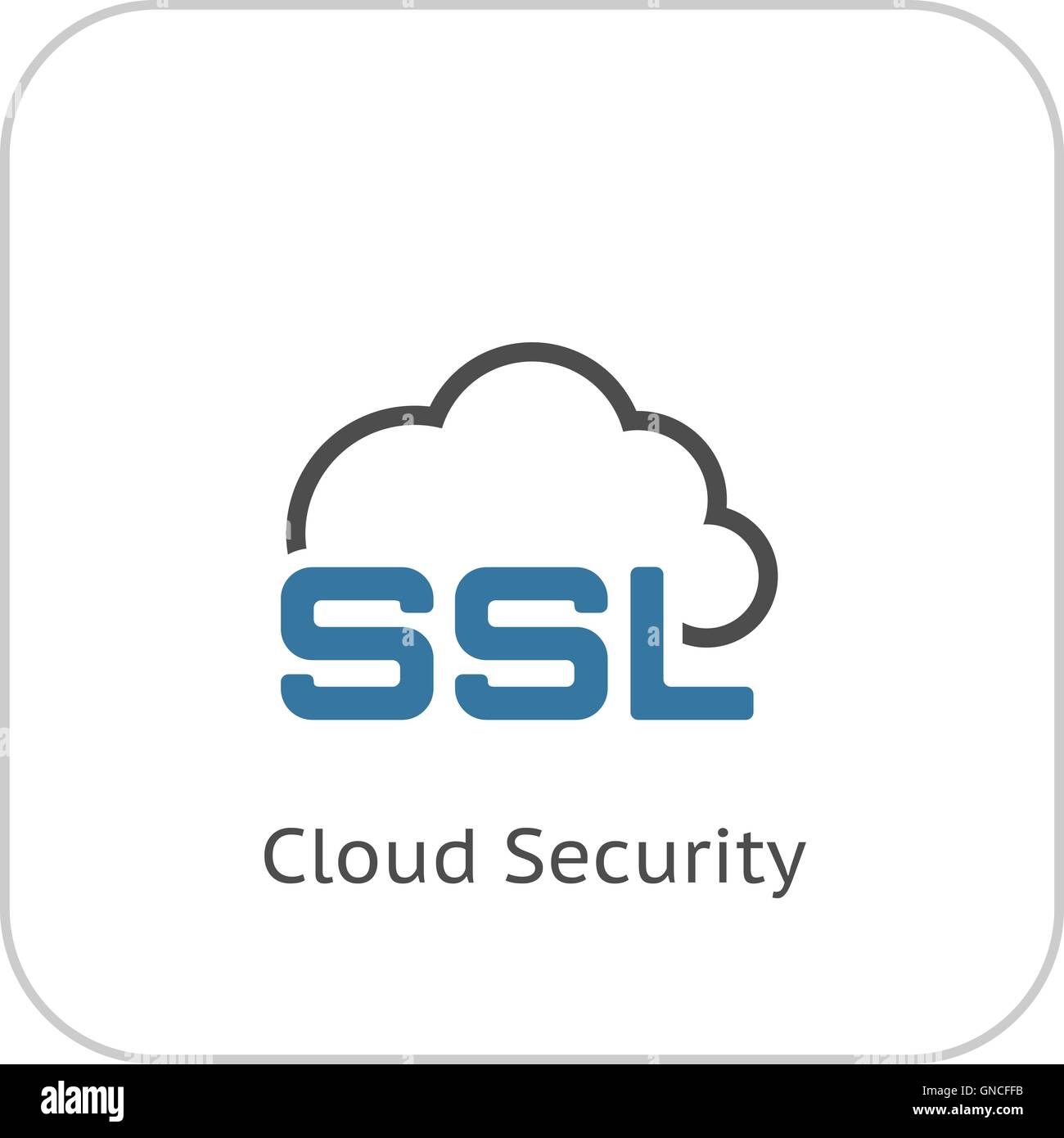 Cloud security icon flat Stock Vector Images - Alamy